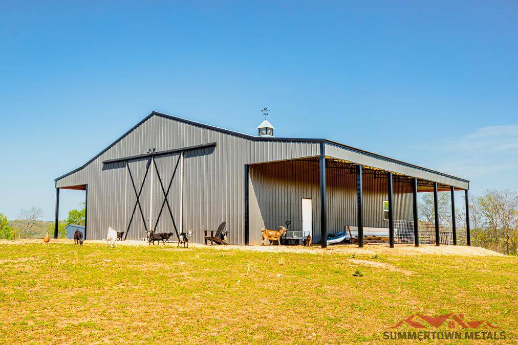 Summertown Metals – 40’X60’X14′ Barn with Side Sheds